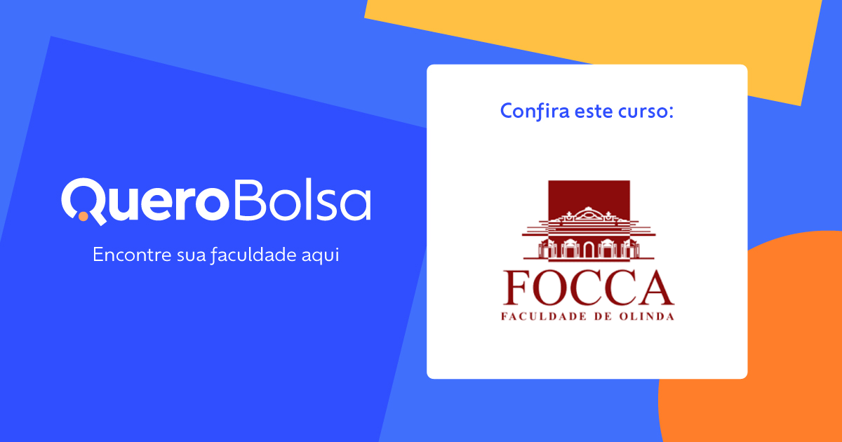 FOCCA 2025 - Bolsas, Cursos e Informações | Quero Bolsa