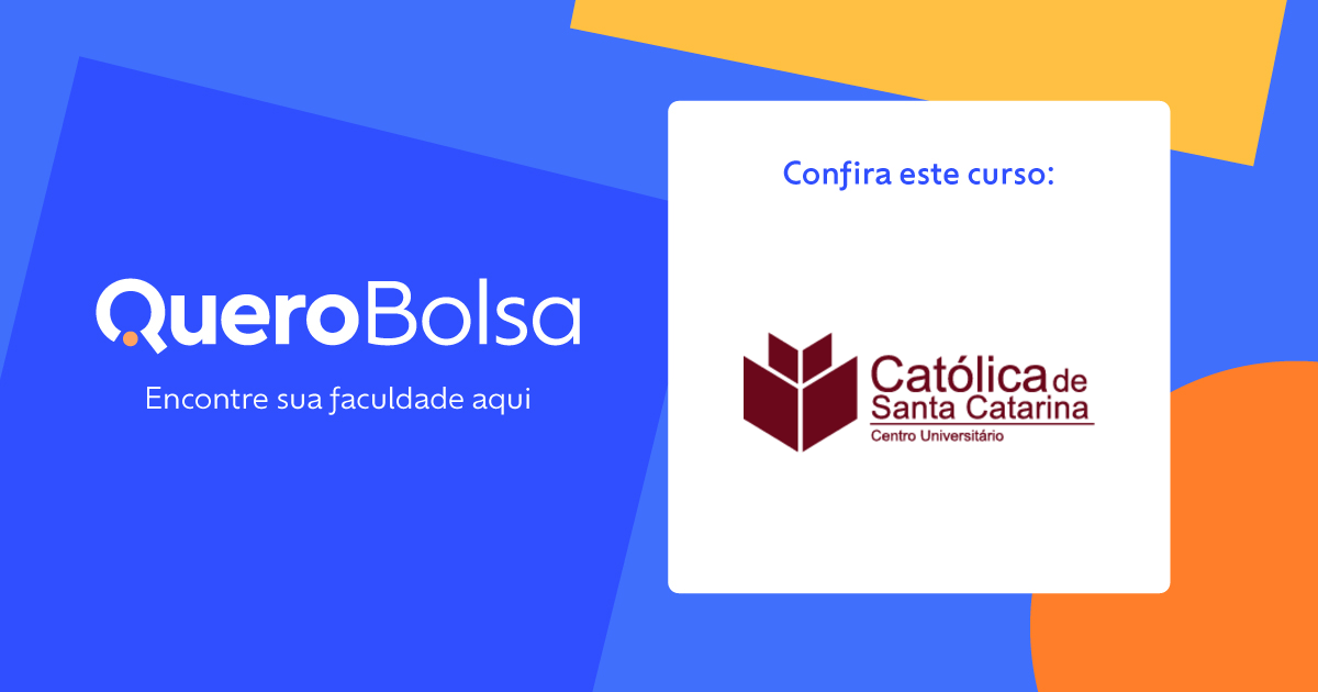 Católica de Santa Catarina - Joinville, SC | Bolsas a partir de R$ 277,90