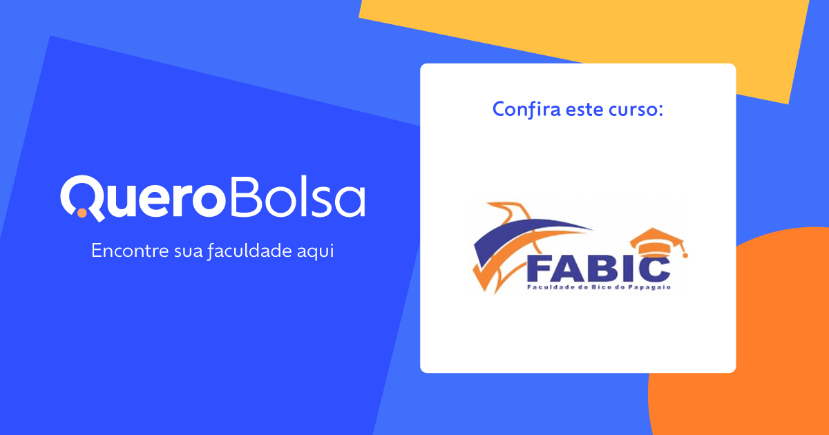 FABIC 2025 - Bolsas, Cursos e Informações | Quero Bolsa